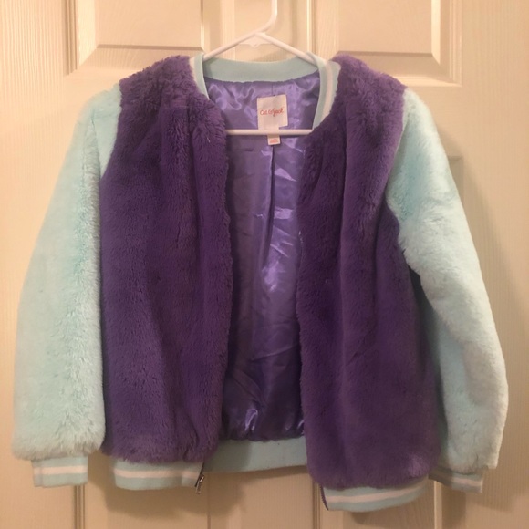 Cat & Jack | Jackets & Coats | Very Cute Purple Fuzzy Bomber Style ...